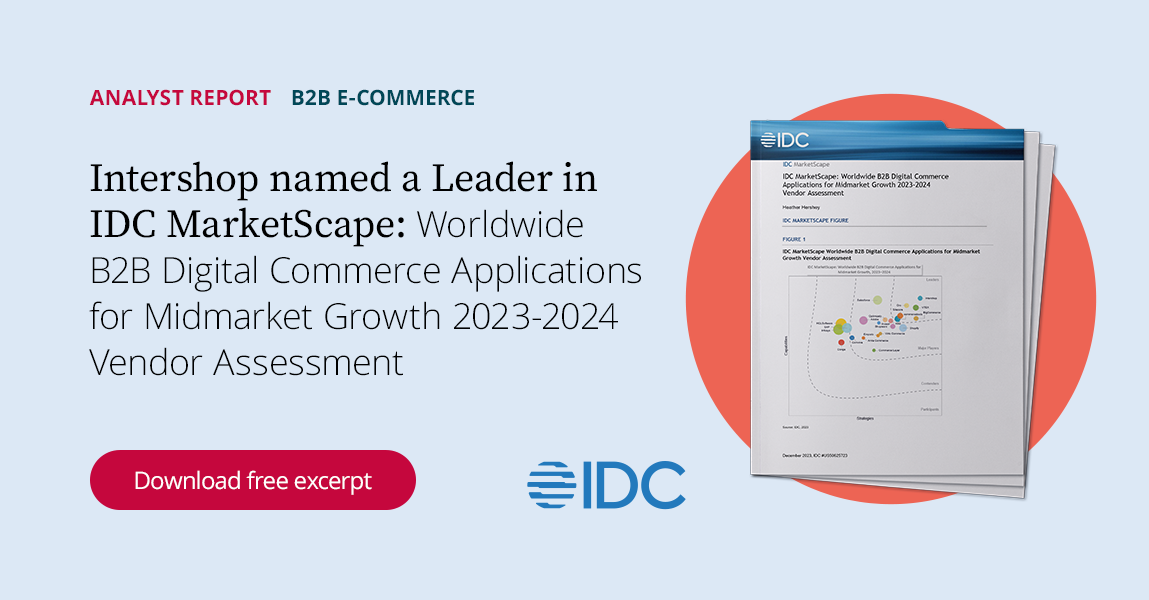 Intershop reconnu comme Leader dans le rapport IDC MarketScape.